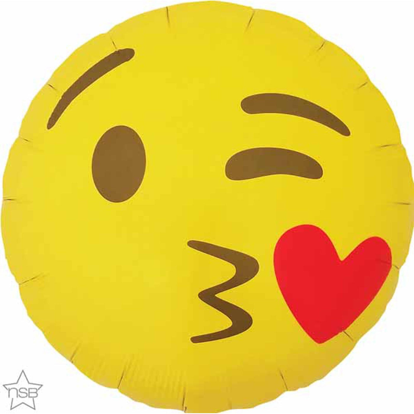 18" Emoticon Kiss Heart Plush Toy — Shimmer & Confetti