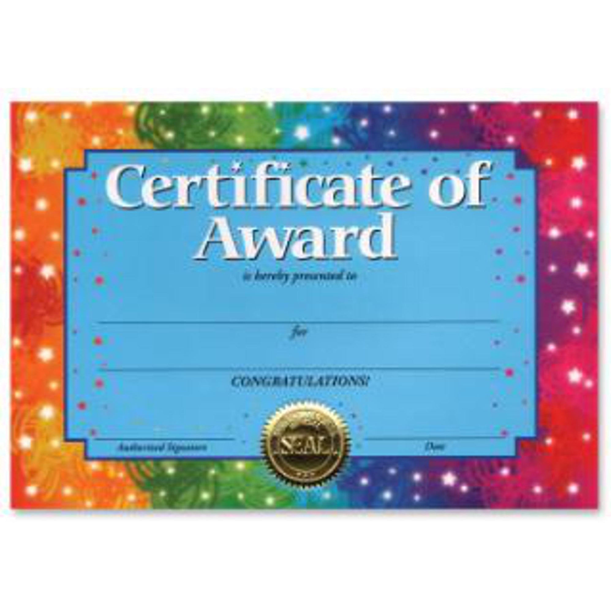 Certificate Of Award Certificate Greeting. — Shimmer & Confetti
