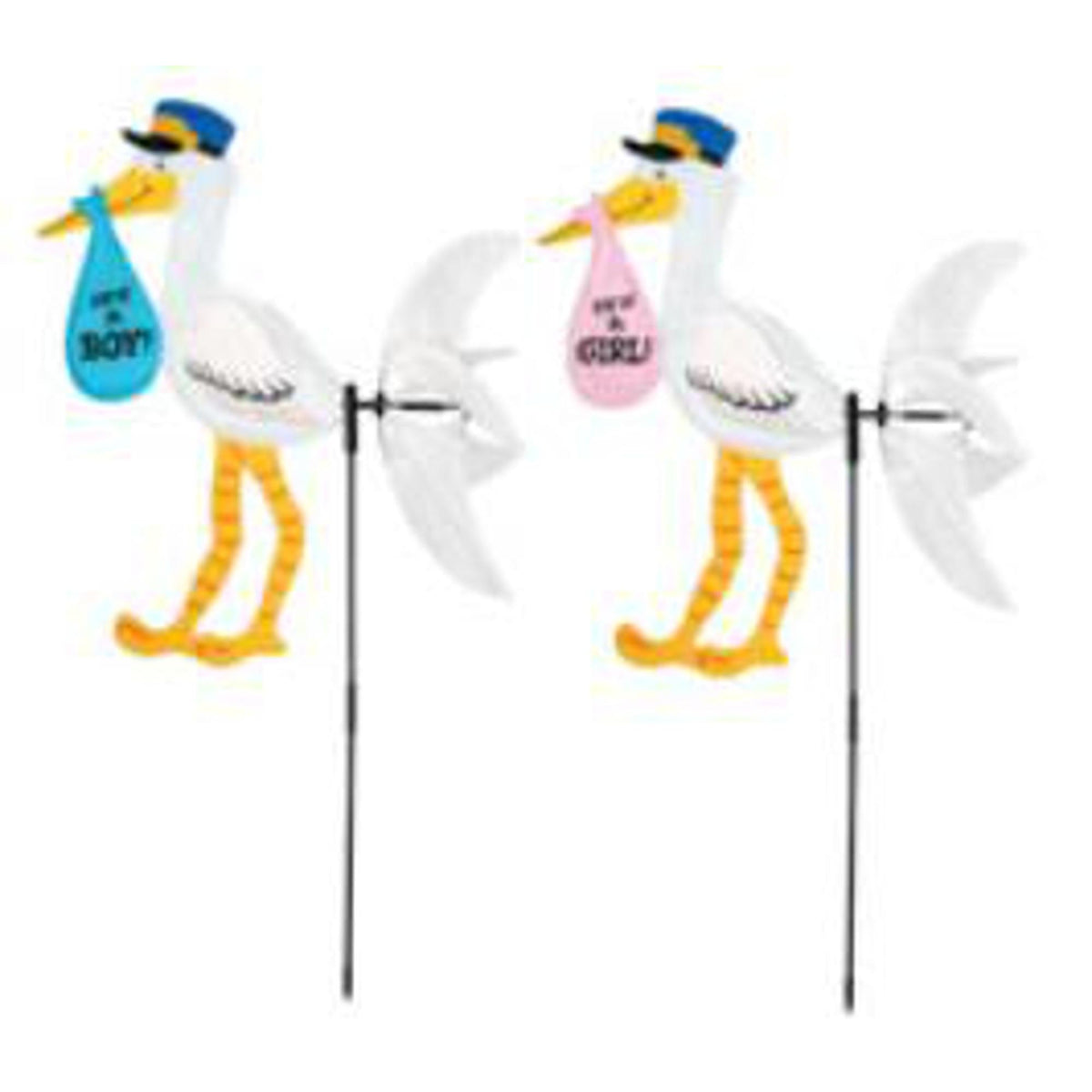 "Colorful 31"X48" Stork Wind-Wheel For Outdoor Spaces" — Shimmer & Confetti