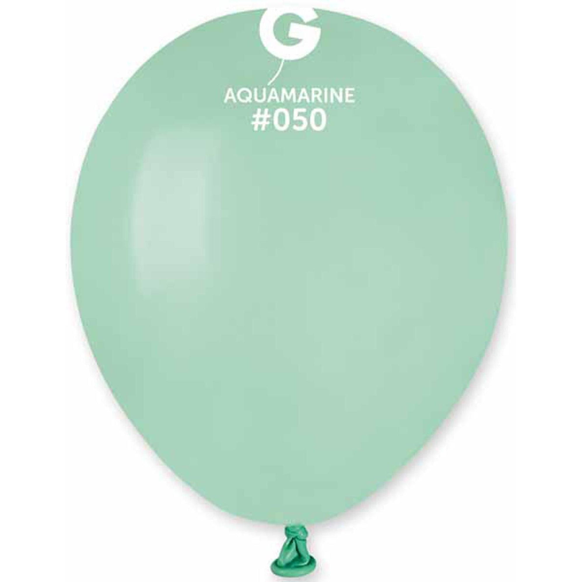 Gemar Aquamarine Balloons (5", #050, 100/Bag) — Shimmer & Confetti