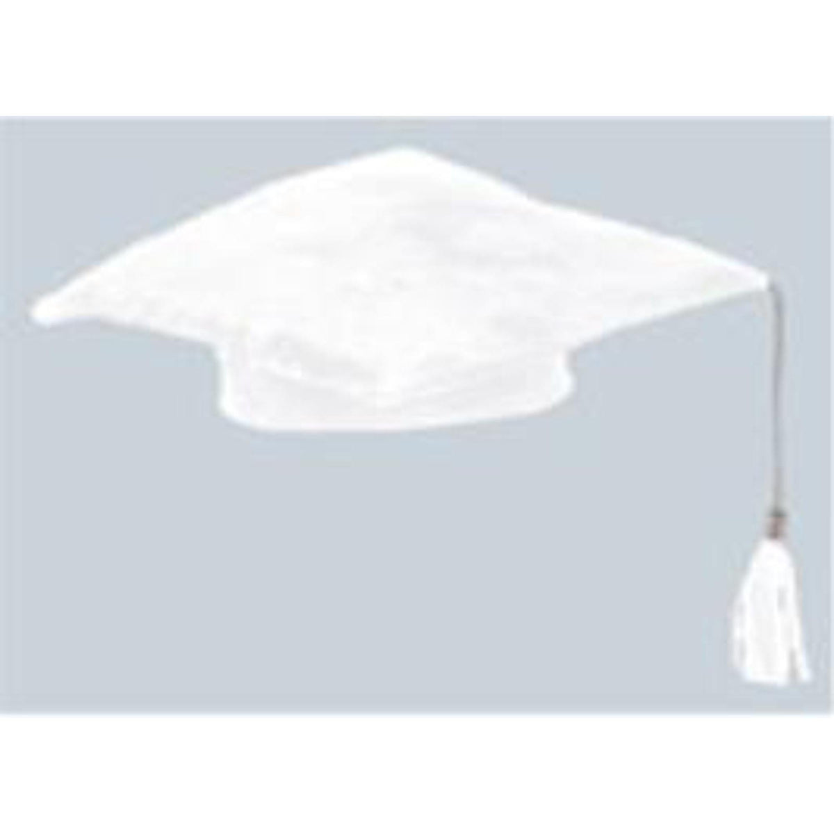 White Plush Graduate Cap (1/Pk) — Shimmer & Confetti