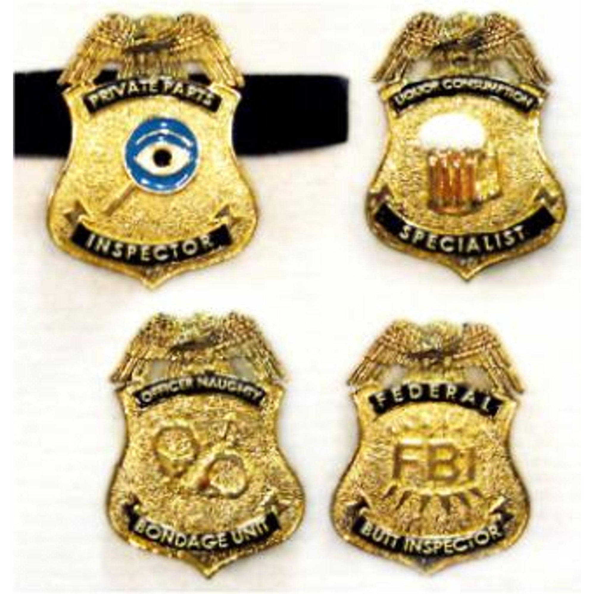 "Officer Naughty Badge - Bdsm Role Play Accessory" — Shimmer & Confetti