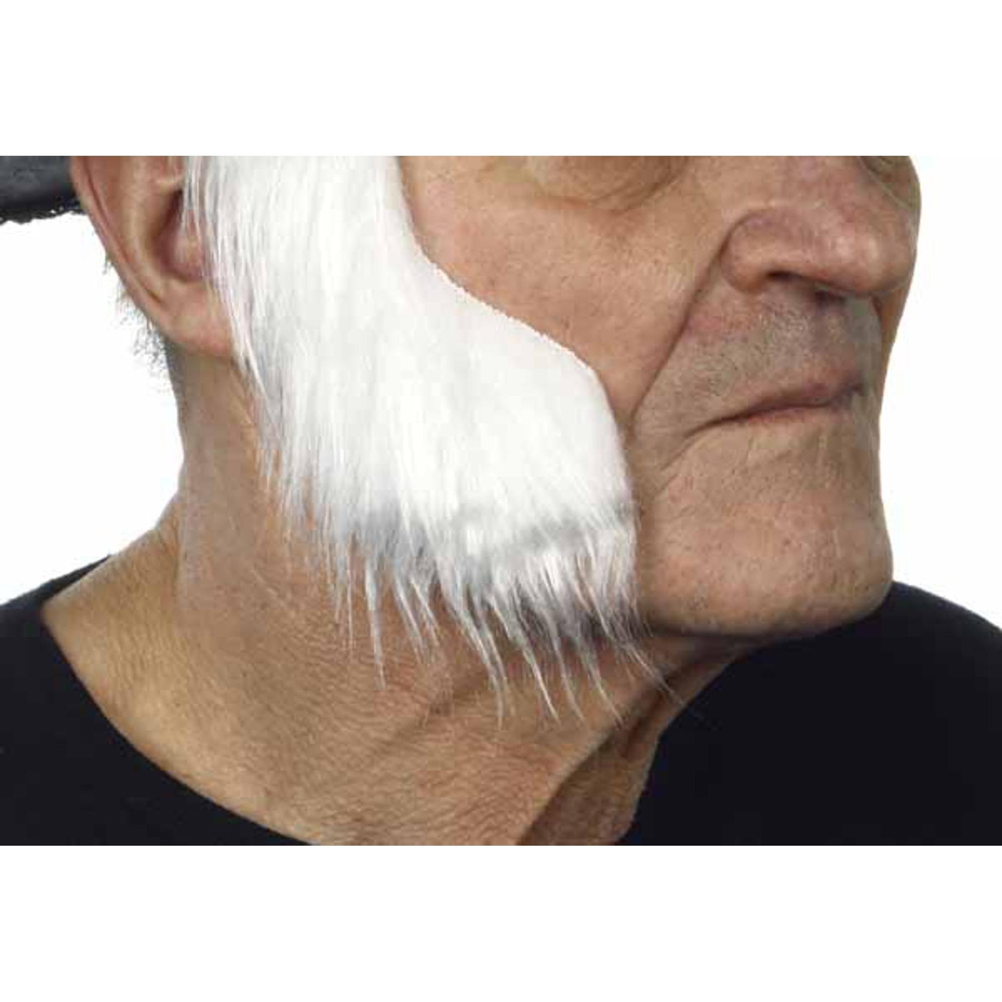 Pure White Sideburns — Shimmer & Confetti