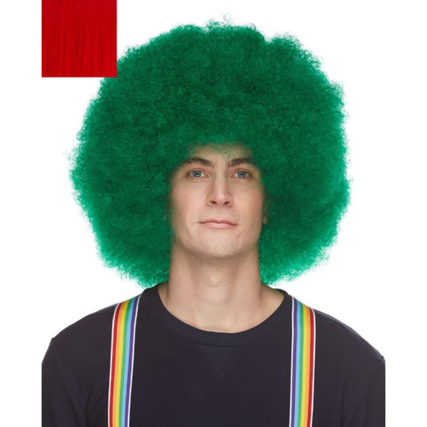 Red Sepia Afro Wig By Wb Color. — Shimmer & Confetti