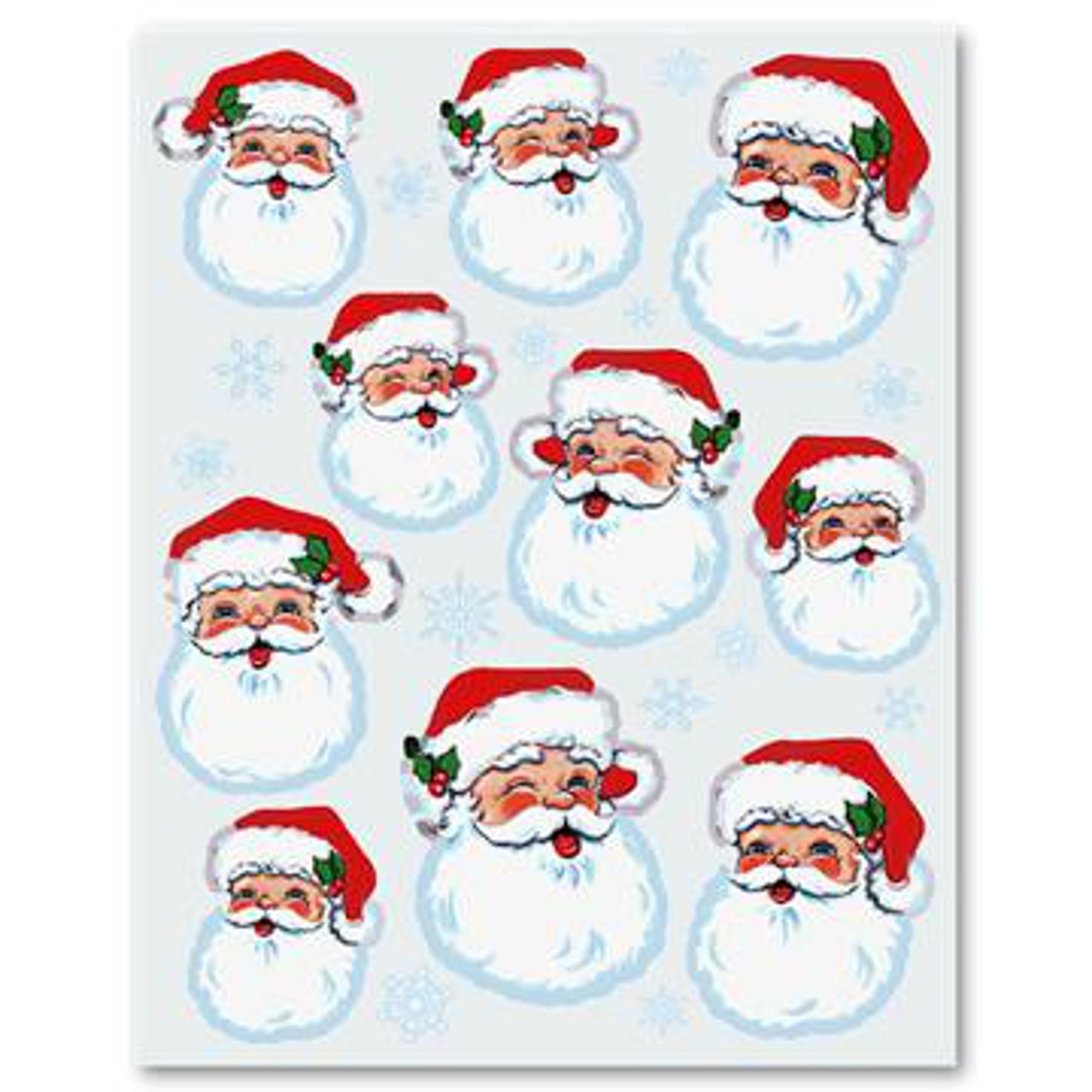 Santa Face Stickers Santa Sticker Vector Art, Icons, And Graphics For