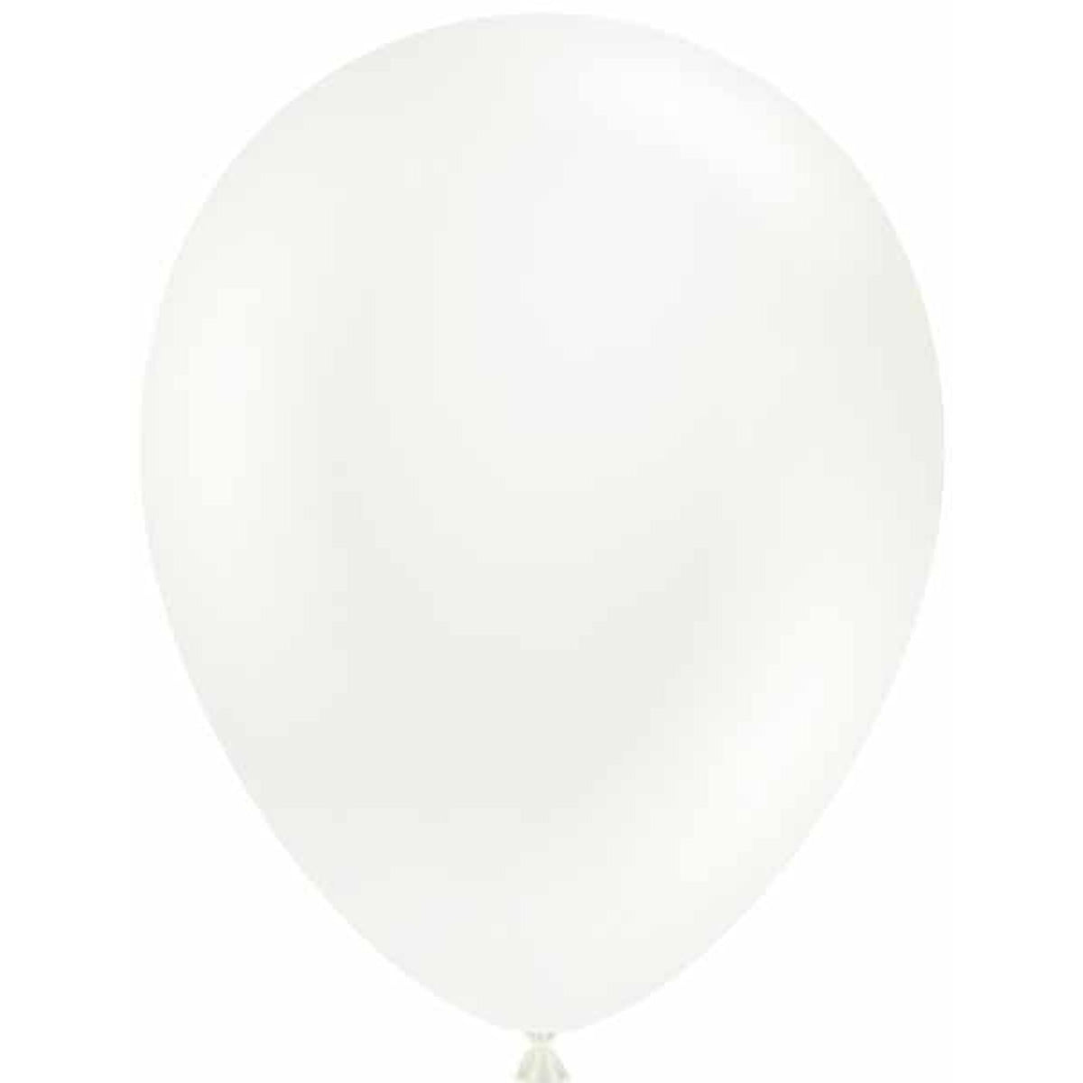 Classic Elegance Tuftex White Latex Balloons — Shimmer & Confetti