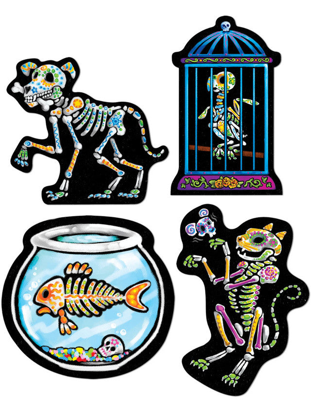 Day Of The Dead Pet Celebration Cutouts Shimmer Confetti day-of-the-dead-pet-celebration-cutouts-shimmer-confetti